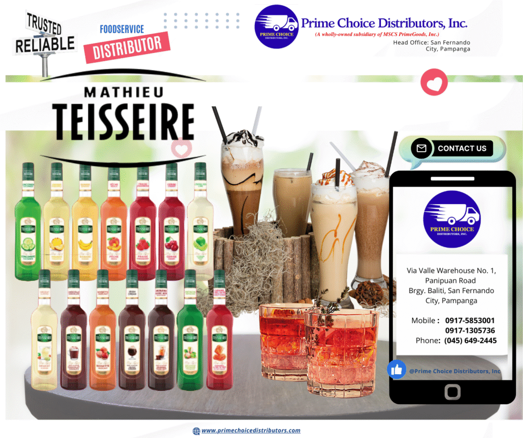 Mathieu Teisseire Trusted Distributor in Central Luzon - Prime Choice ...